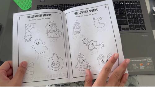 Halloween Mini Book for PreK, Kindergarten, 1st by Puppy & Pals Learning