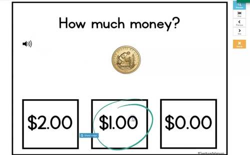 Counting Dollar Coins Task Cards by Teach Love Autism | TPT