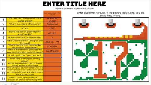 St. Patrick's Day Bundle | Blank Digital Pixel Art Template | Editable