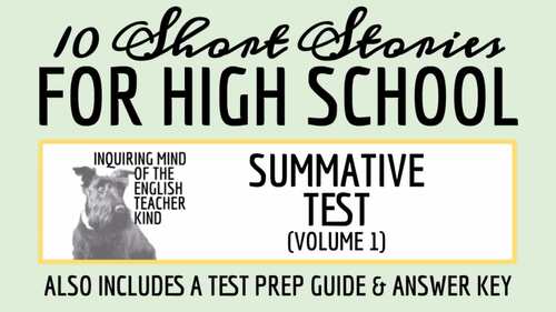 High School Short Stories Test and Answer Key with Study Guide (Volume 1)