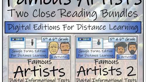 Famous Artists Close Reading Mega Bundle Digital & Print | 5th Grade ...