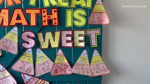 4th Grade Math Activities Candy Corn Halloween Bulletin Board Craft ...