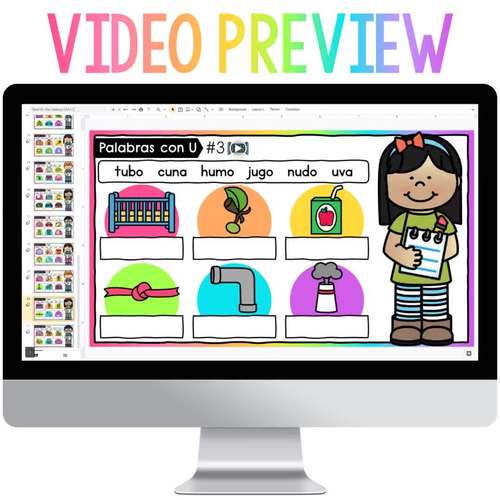 Digital Palabras con AEIOU - Google Slides™ | SeeSaw™ | PowerPoint