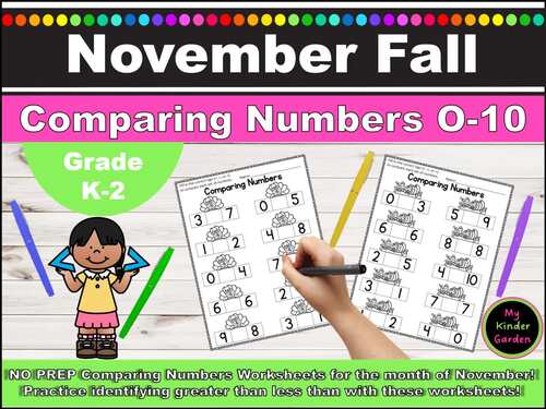 November Comparing Numbers 0-10 Greater Than Less Than Equal To Math ...