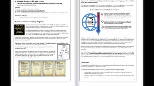 Yr 11 Legal Studies: The role of the UNHRC in international law | TPT