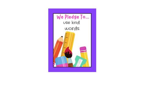 Classroom Pledge Posters by Holly Fore | Teachers Pay Teachers