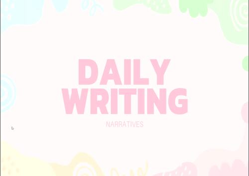 Daily Writing Prompts -10 minute Warmups - Narratives Prep/Early Writers