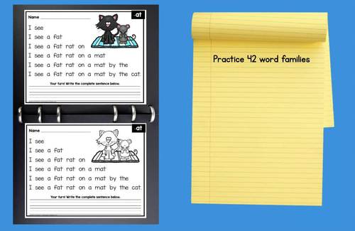 Sight Words and Word Families Reading Passages Fluency Writing Kindergarten