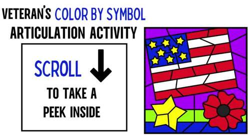 Veteran's Day Articulation Color By Code: Complex Clusters | TPT