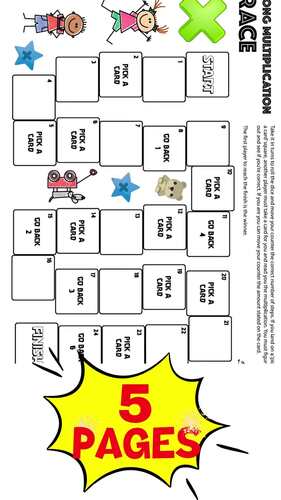 Long Multiplication Math Game Boards | Boost Engagement With Any Lesson