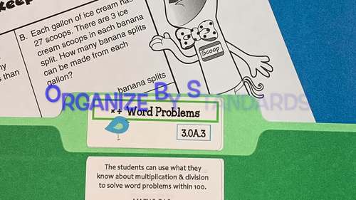 3rd Grade COMMON CORE Standards FILE FOLDER LABELS by The Literacy Garden