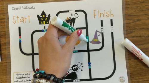 Halloween Coding Ozobot Maze Robot Activities Computer Code Fall ...
