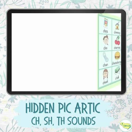 Hidden Pictures Articulation Boom Cards™ CH SH TH Sounds | TPT