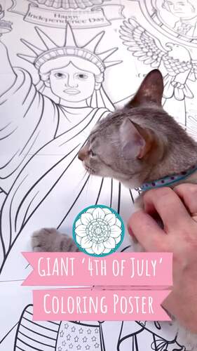Patriotic GIANT Collaborative '4th of July' Coloring Poster ...