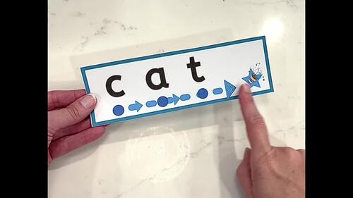 CVC Words Blending Card Strips - Printable Phonemic Awareness Activity