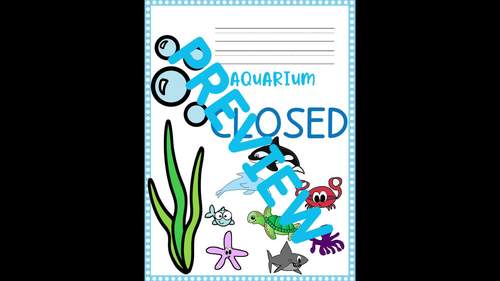 Aquarium Ocean Theme Writing Center for Preschool, PreK , Kinder ...