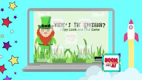 St Patricks Day BOOM CARDS Speech Therapy I spy answering questions NO ...