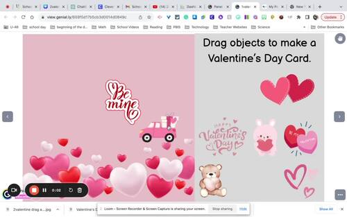 Valentine's Day Digital Card Making No Prep Primary Grades Activity