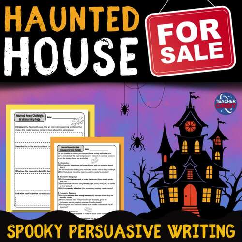 Haunted House for Sale Halloween Writing Activities Persuasive Bulletin ...