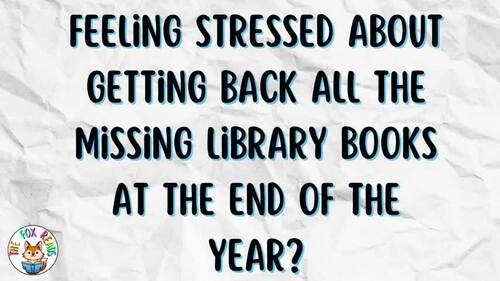 End of Year Library Lost/Missing Book Posters-All Grade Levels by The ...