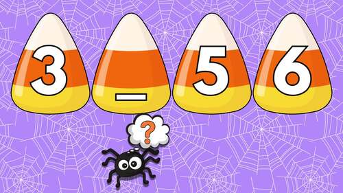 Kindergarten Halloween Spider Missing Number Order to 10 Math Fluency ...