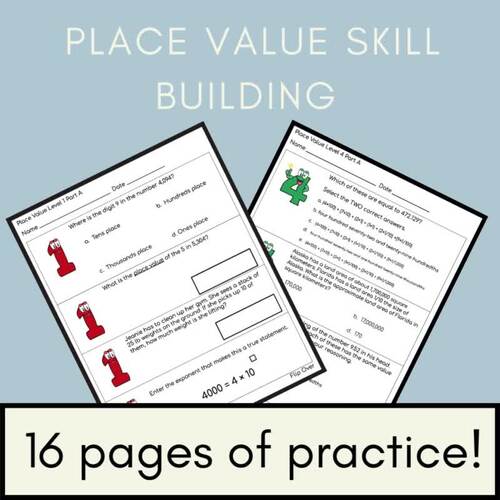 5th Grade Place Value Skill Building- Scaffolded Learning Accessible to All