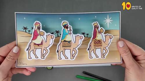 The Three Wise Men Traveling Under the Star of Bethlehem Craft | TPT