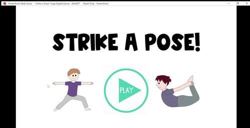 Yoga Pose Digital Movement Game- great for distance learning and ...