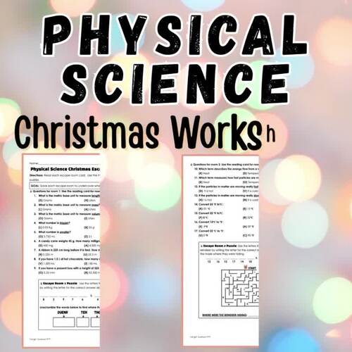 Physical Science Christmas Escape Room-Chemistry&Physics Topics-PDF ...