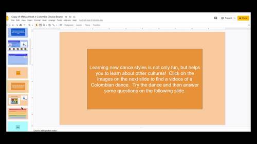 Asynchronous Choice Board #4 - High-Interest Colombia Culture Choices ...