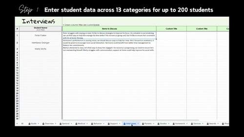 Student Dashboard Data Tracker | Information Spreadsheet | Excel ...