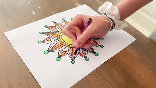 Geometric Flowers & Coloring Activity by Artsy Wartsy by Artsy Wartsy