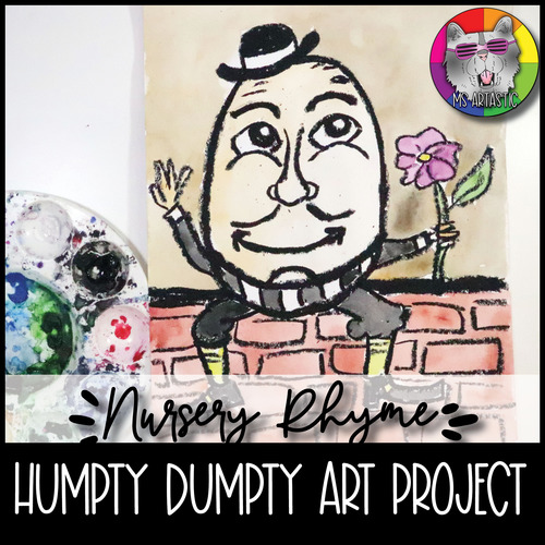 Humpty Dumpty Art Lesson, Nursery Rhyme Art Project Activity for Elementary