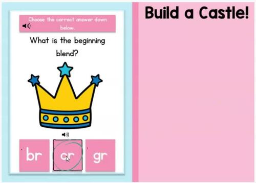 Boom Cards™ Identify Beginning R Blends and Build a Castle by Leigh's ...