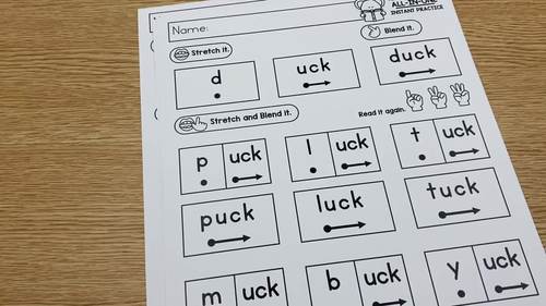 INSTANT Advanced Word Families All-in-One Stretch and Blend Sheets