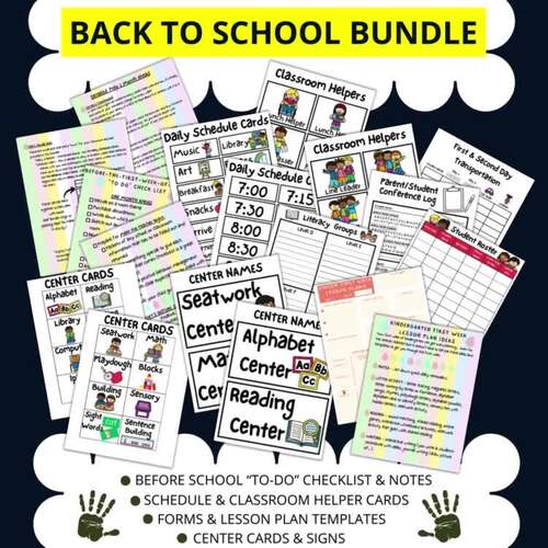 NEW TEACHER BACK TO SCHOOL BUNDLE/BACK TO SCHOOL PREP by Little Finger ...