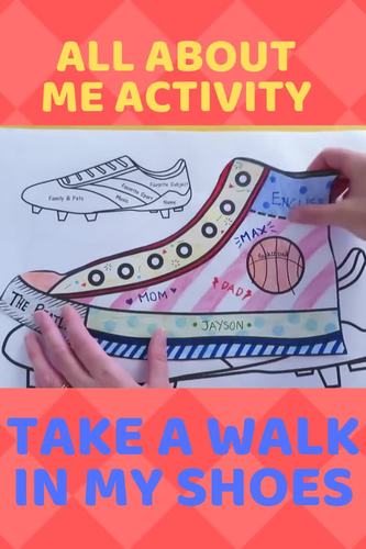 Middle School All About Me Activity - Take a Walk in my Shoes | TPT