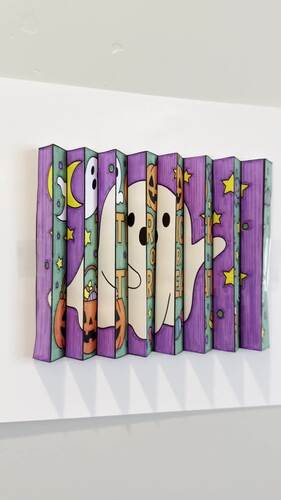 Halloween Agamograph & Coloring Pages Activity- Spooky Optical Illusion Art