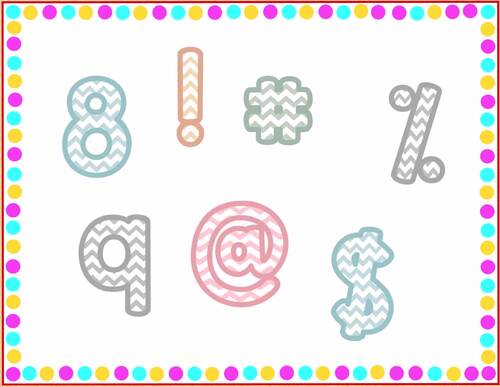 Printable Chevron Bulletin Board Letters, Editable Large Alphabet Letters