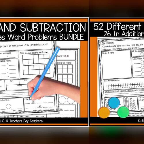 1st Grade Math Word Problems BUNDLE CCSS Strategies Teen Numbers To 17