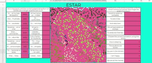 ESTAR Digital Mystery Picture | Spanish Pixel Art by La Profe Plotts