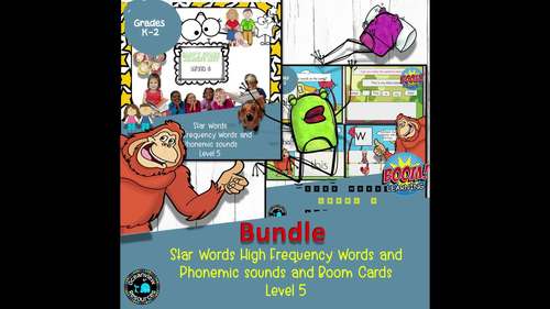High Frequency Words and initial sounds. SET 5 BOOM cards l Sight Word ...