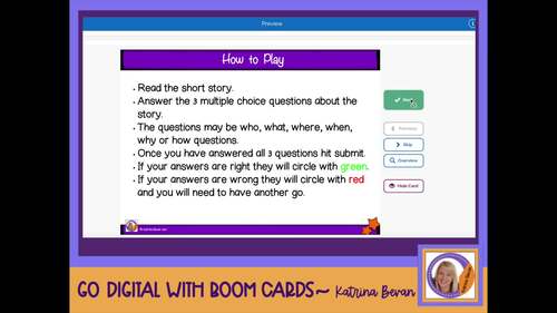 Boom™ Cards: Short Story Comprehension by Katrina Bevan | TPT