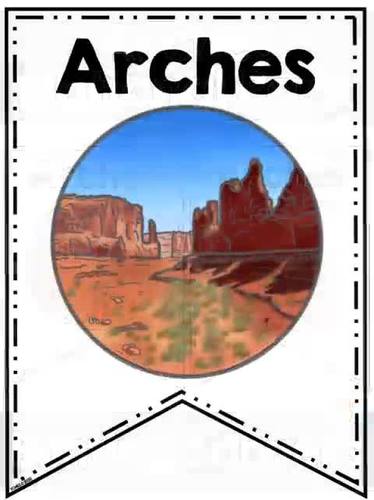 Arches National Park Bunting Banners by TCHR Two Point 0 | TPT
