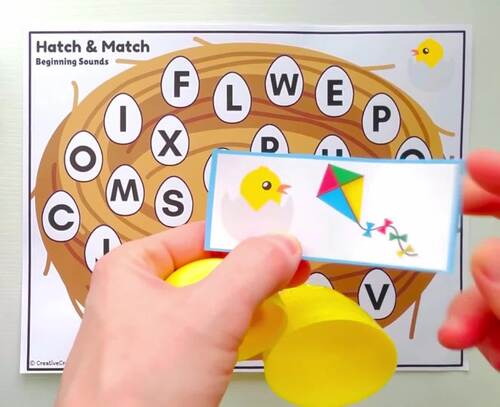 Spring-Easter Hatch & Match – Decodable CVC Literacy Center | PreK ...