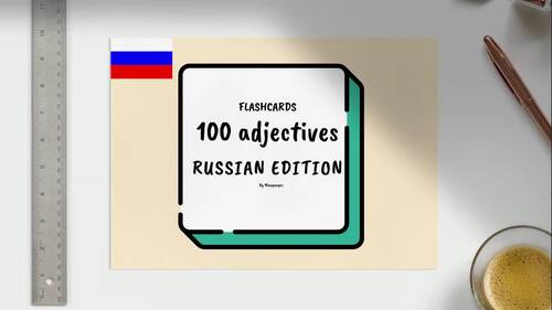 Printable Adjective Flashcards for Language Development (Russian edition)