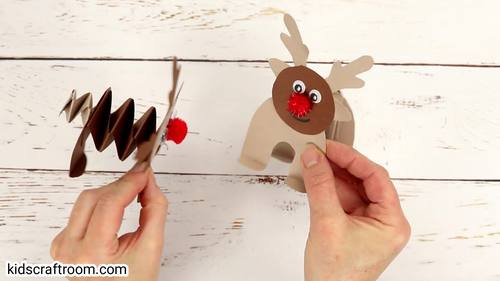Springy Reindeer Craft - Christmas Craft - Cut and Stick Christmas Activity