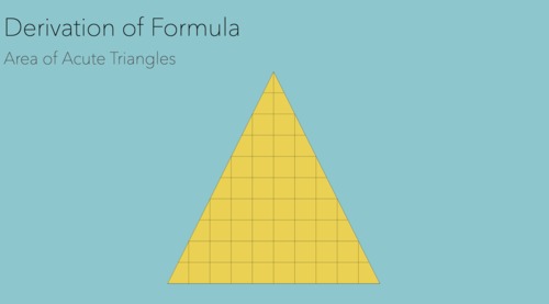 Montessori Derivation of Formula: Area of Acute Triangles Presentation