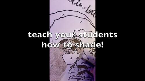 SHADE BY NUMBER Art Activity | Black History Month | Martin Luther King Jr