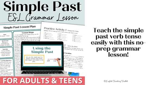 Adult ESL English Grammar Lesson Plan & Activities - Simple Past Verb Tense